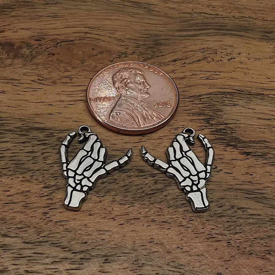Matching Double Skeleton Pinky Swear Necklace Set - Veeaien Designs